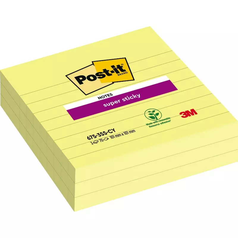 Post-it® Super Sticky Notes im Großformat, Oasis Collection, Liniert ...